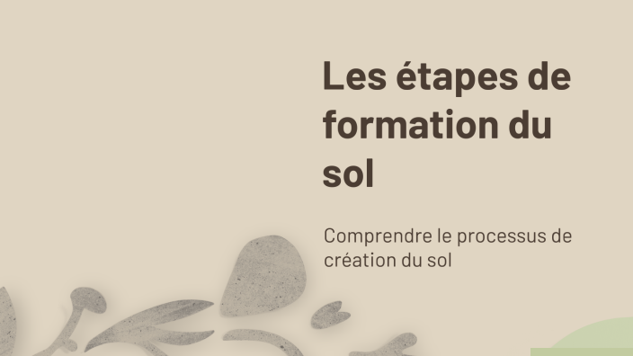 Les étapes de formation du sol by ali sami on Prezi