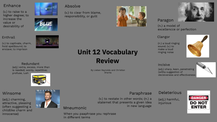Unit 12 Vocabulary Review by Lieben Reynolds on Prezi