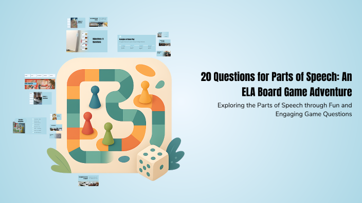 20 Questions for Parts of Speech: An ELA Board Game Adventure by Andrew ...