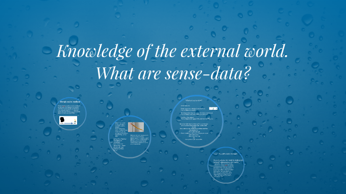 Knowledge of the external world: what are sense-data? by Cressida Tweed ...