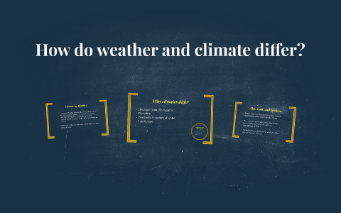How do weather and climate differ? by