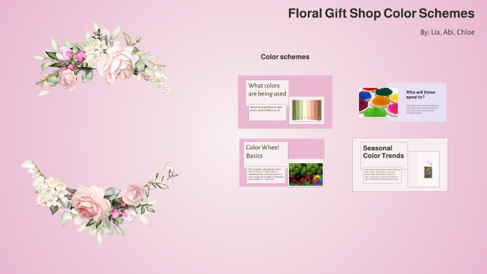 Floral gift shop color schemes by Lia Pozel on Prezi