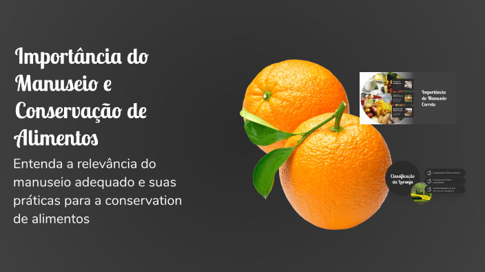 Importância do Manuseio e Conservação de Alimentos by Alice Medeiros de ...