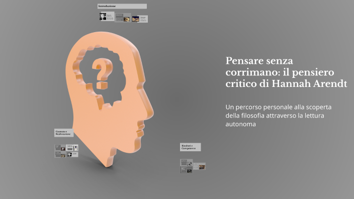 Pensare senza corrimano: il pensiero critico di Hannah Arendt by ...