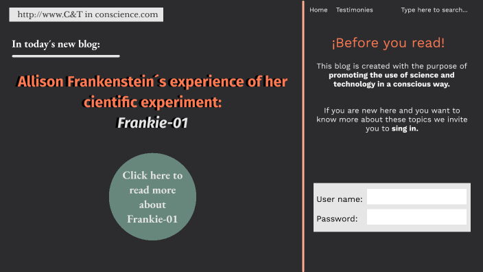 Allison Frankenstein's Blog by mari paz on Prezi