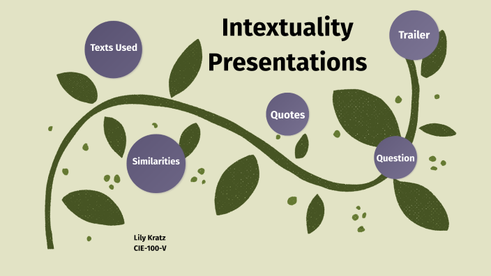 Intertextuality Presentation by Lily on Prezi