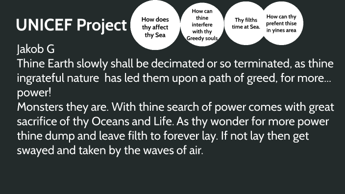 UNICEF Project by Jakob Gooding on Prezi