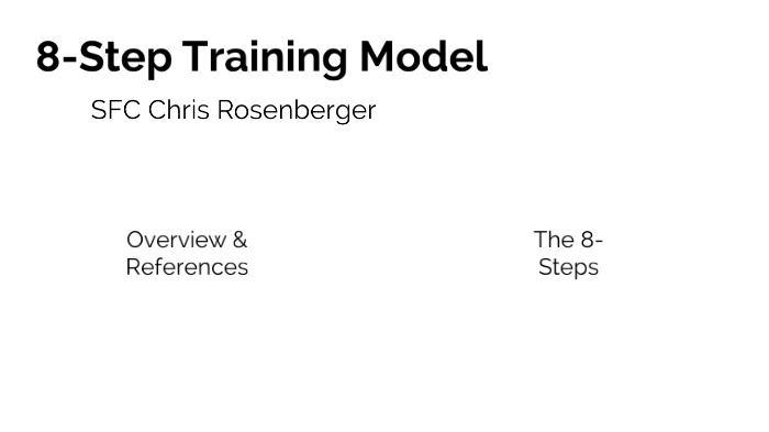8-Step Training Model by Chris Rosenberger on Prezi