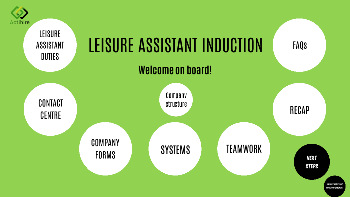 Leisure Assistant Induction by Lee McKenna on Prezi