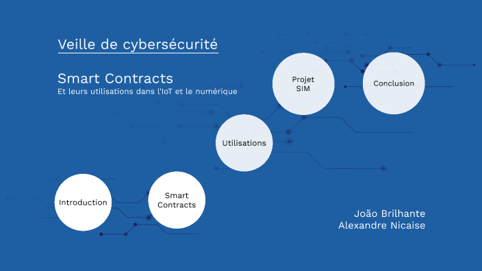 Smart Contracts et leurs utilisations dans l'IoT et le numérique by ...