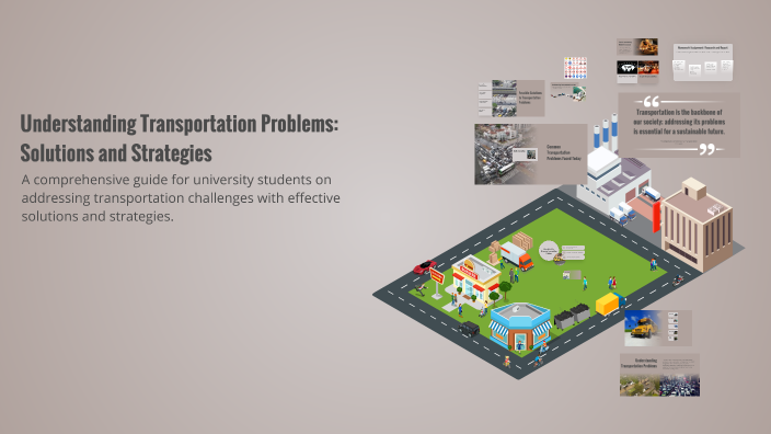 Understanding Transportation Problems: Solutions and Strategies by ...