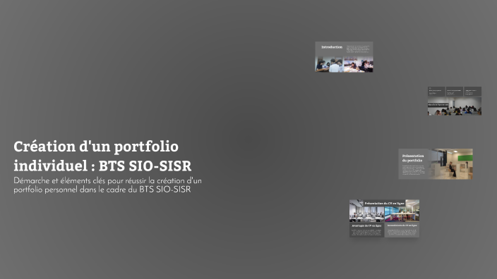 Création d'un portfolio individuel : BTS SIO-SISR by Djulian on Prezi
