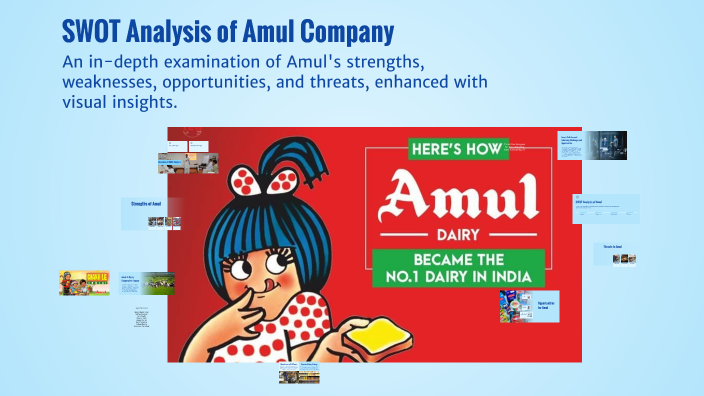 SWOT Analysis of Amul Company by Apurv Malgaonkar on Prezi