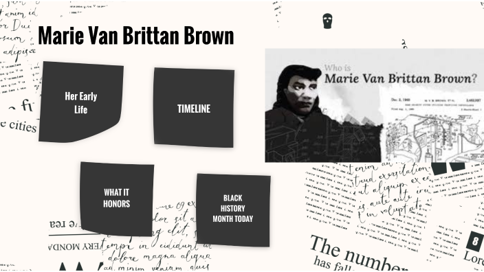 Marie Van Brittan Brown by Arecia Blocker on Prezi