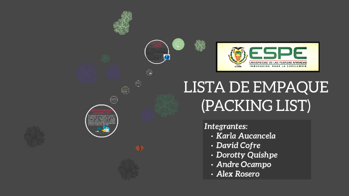 LISTA DE EMPAQUE (PACKING LIST) by Andres Ocampo on Prezi