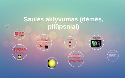 Saulės aktyvumas (dėmės, pliūpsniai) by Aušrinė Bražinskaitė on Prezi