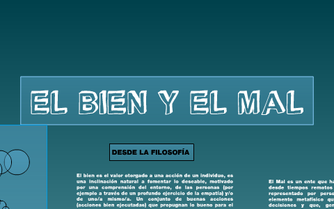 EL BIEN Y EL MAL by Diego Angel on Prezi