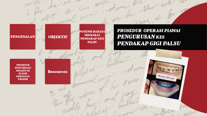 PROSEDURE OPERASI PIAWAI PENGURUSAN KES PENDAKAP GIGI YANG PALSU by Wan ...