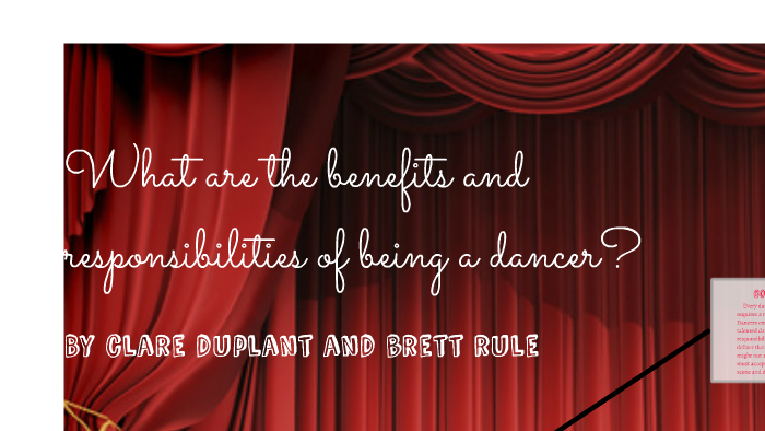 The benefits and responsibilities of being a dancer by Clare&Brett ...