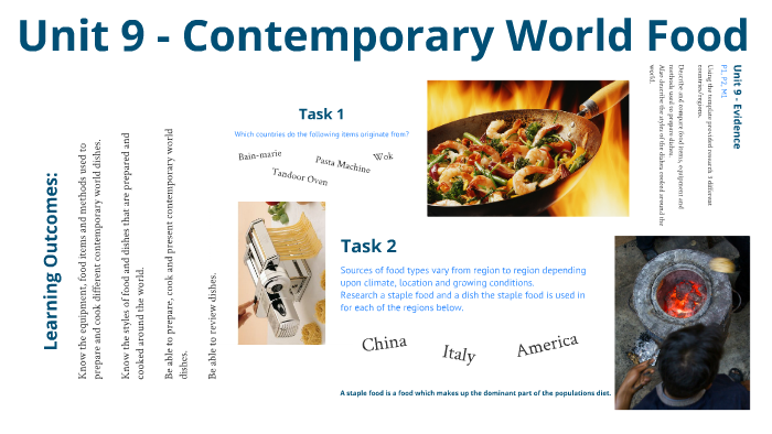 Unit 9 - Contemporary World Food - Introduction by Amy Williams on Prezi