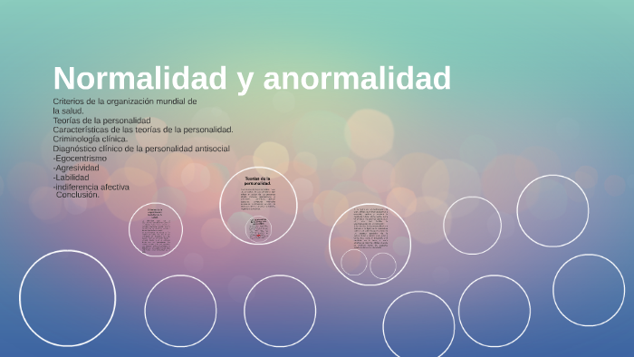 Normalidad y anormalidad by alma rojas on Prezi