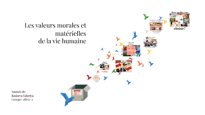 Les valeurs morales et matérielles by Lera Radaeva on Prezi