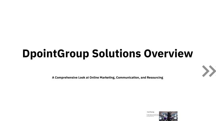 DpointGroup Solutions Overview by lamia zoubiri on Prezi