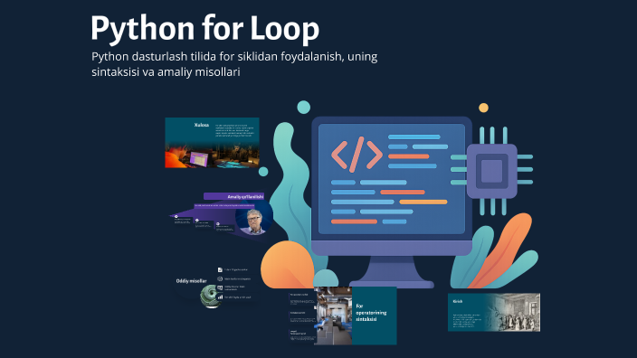 Python for Loop by Javlon Yuldashev on Prezi