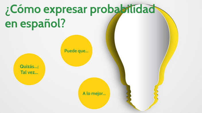 ¿Cómo expresar probabilidad en español? by Anne Chen on Prezi