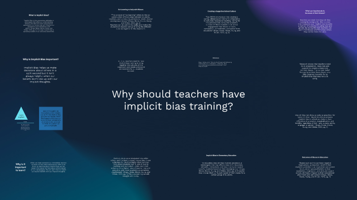 Why should teachers have implicit bias training? by Ashley Wilson on Prezi