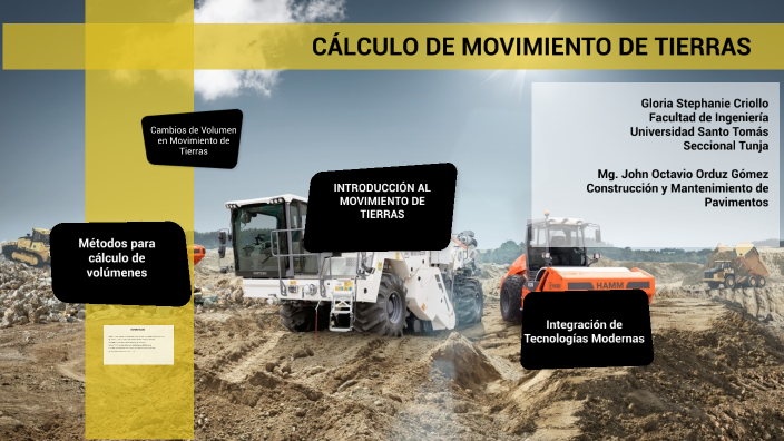 CÁLCULO DE MOVIMIENTO DE TIERRAS by Stephanie Criollo on Prezi