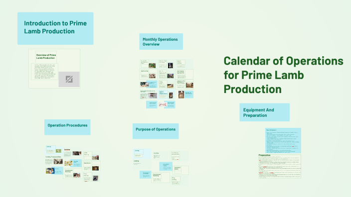 Calendar of Operations for Prime Lamb Production by Toby Stutsel on Prezi