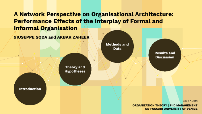 A Network Perspective on Organisational Architecture by Emin Altun on Prezi
