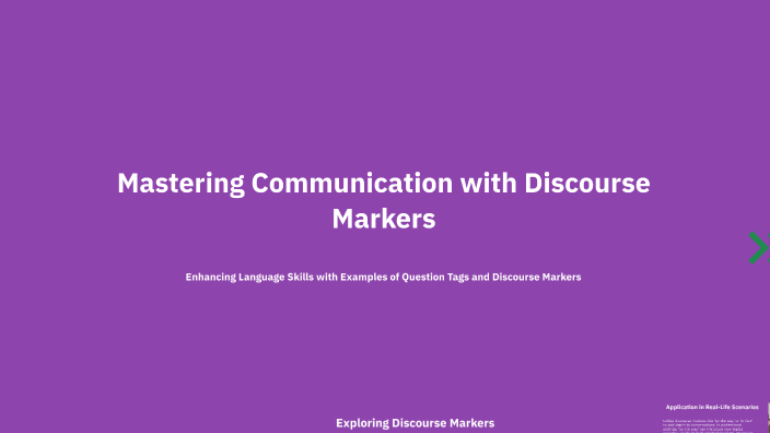 Mastering Communication with Discourse Markers by Romina Gutierrez on Prezi