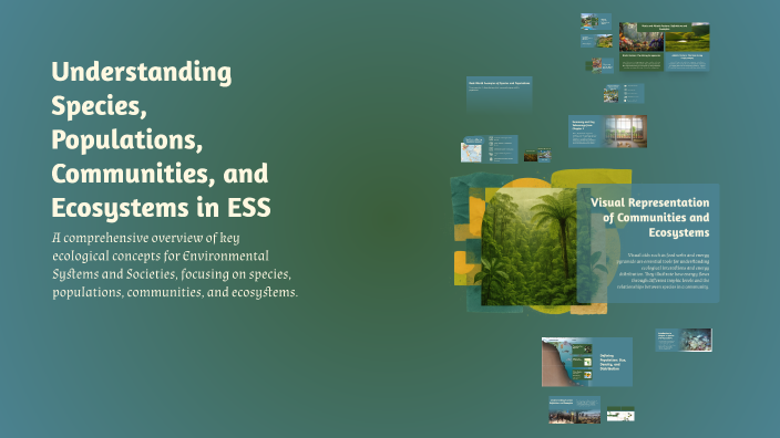 Understanding Species, Populations, Communities, and Ecosystems in ESS ...