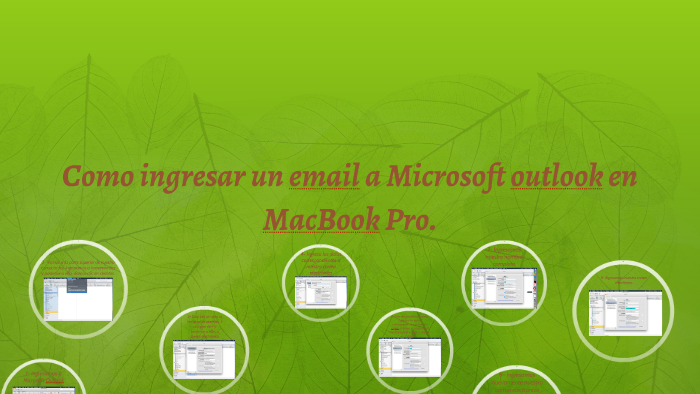 Como ingresar un email a microsoft outlook en MacBook Pro by Nicolas ...