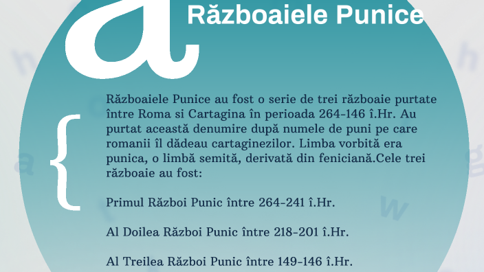 Războaiele punice by Mariagrazia Roman on Prezi