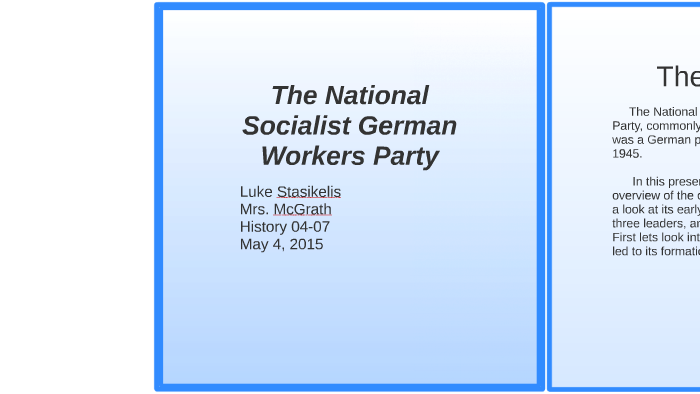 The National Socialist German Workers Party by Luke Stasikelis on Prezi