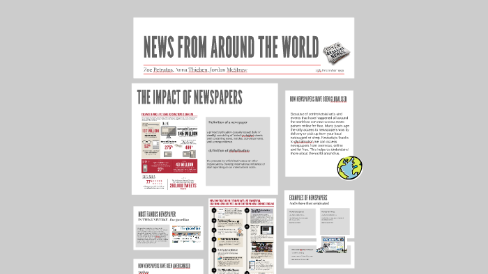 THE GLOBALISATION OF NEWSPAPER by on Prezi