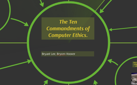 The Ten Commandments of Computer ethics. by Bryant Lee on Prezi