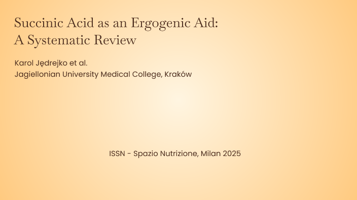 Succinic Acid as an Ergogenic Aid: A Systematic Review by Karol ...