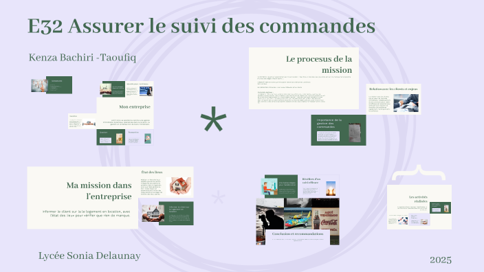 E32 Assurer le suivi des commandes by kenza bachiri on Prezi
