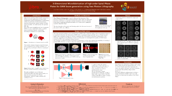3-Dimensional Microfabrication of high order Spiral Phase Plates for ...