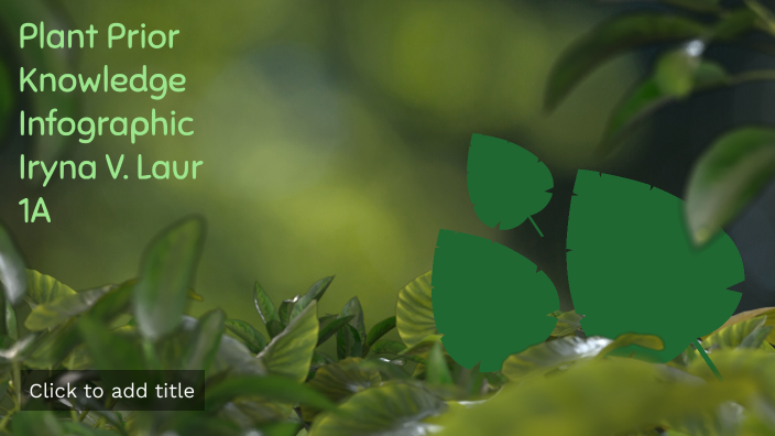 Plant Prior Knowledge Infographic by iryna laur on Prezi