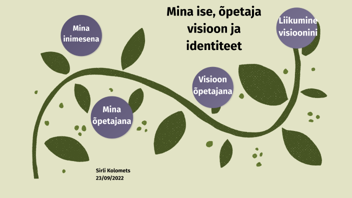 Mina ise- õpetaja visioon ja identiteet by Sirli Kolomets on Prezi