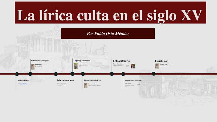 La lírica culta en el siglo XV by Pablo Osto Méndez on Prezi