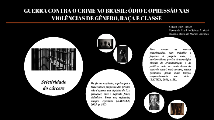 GUERRA CONTRA O CRIME NO BRASIL: ÓDIO E OPRESSÃO NAS VIOLÊNCIAS DE ... GUERRA CONTRA O CRIME NO BRASIL: ÓDIO E OPRESSÃO NAS VIOLÊNCIAS DE ...