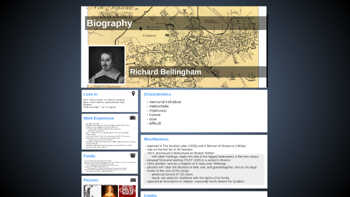 Richard Bellingham Biography by Julie Nishida on Prezi