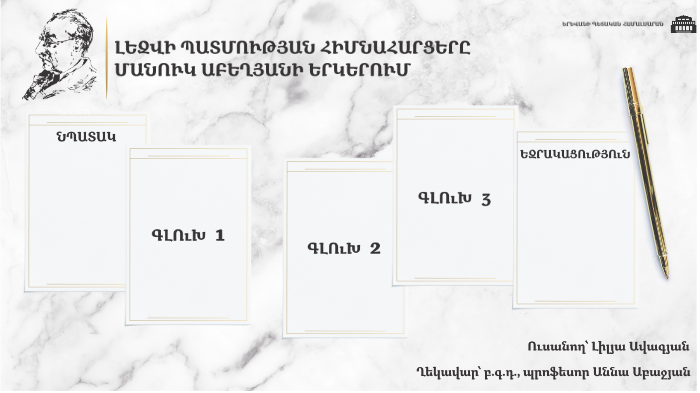 Լեզվի պատմության հիմնահարցերը Մանուկ Աբեղյանի երկերում by Lilya Avagyan ...