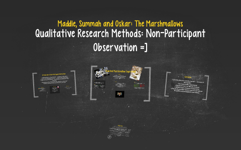 Qualitative Research Methods: Non-Participant Observation by Maddie ...